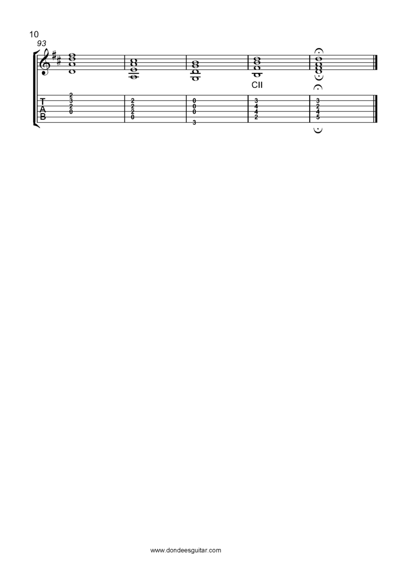 Oceans Fingerstyle Guitar Tabs - Hillsong UNITED | Dondee's Guitar